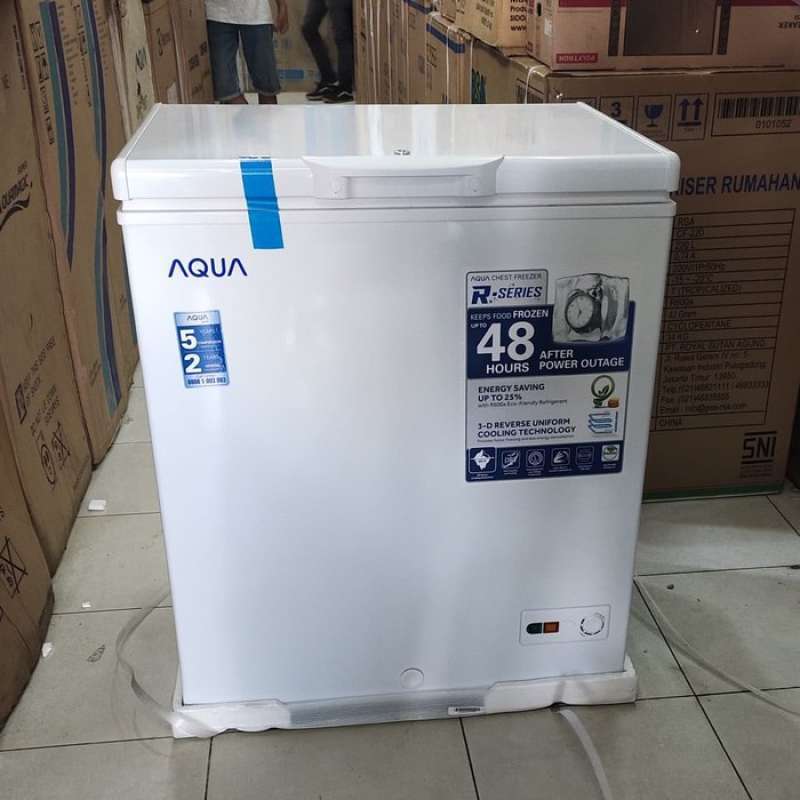Jual Chest Freezer AQUA AQF-150FR / AQUA AQF150 Box Pembeku 146 Liter ...