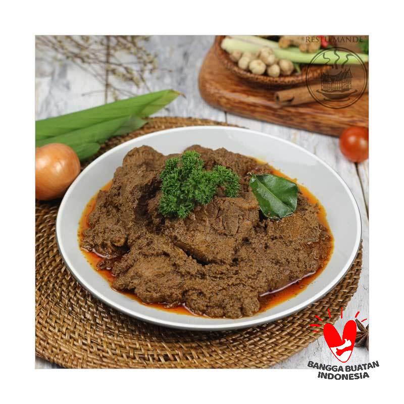 Jual Restu Mande Rendang Sapi Original Taste Makanan Instan [300 G] Di ...