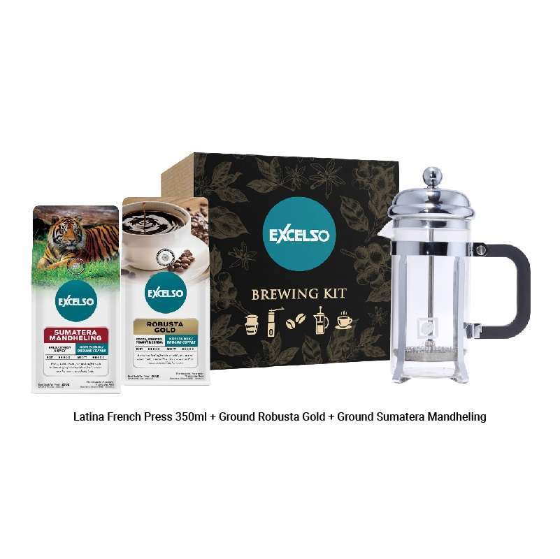 Jual Excelso Brewing Kit French Press Paket Alat Saring Kopi + Kopi ...