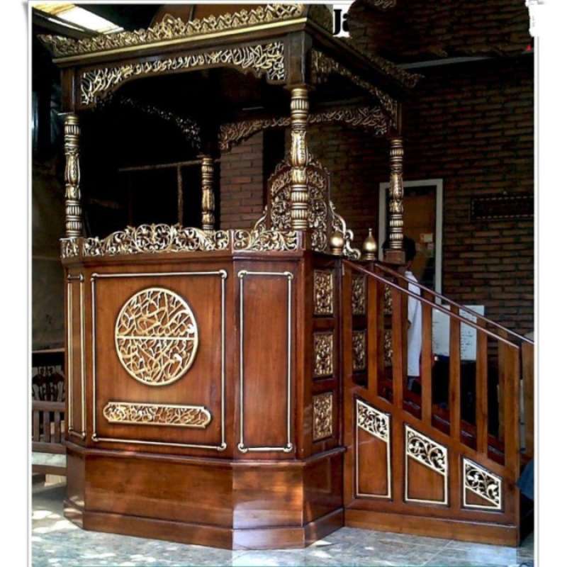 Promo Mimbar masjid besar kayu jati mimbar masjid tingkat terbaik ...