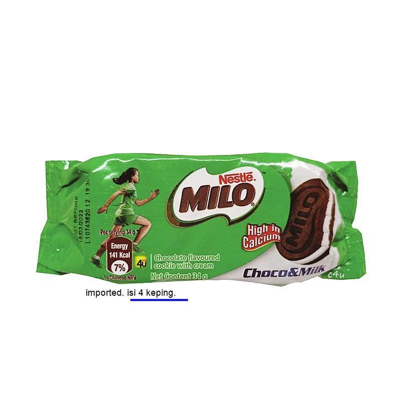 Jual Milo - MILK Choco Cookies - Mini Pack 34gr IMPORTED di Seller ...