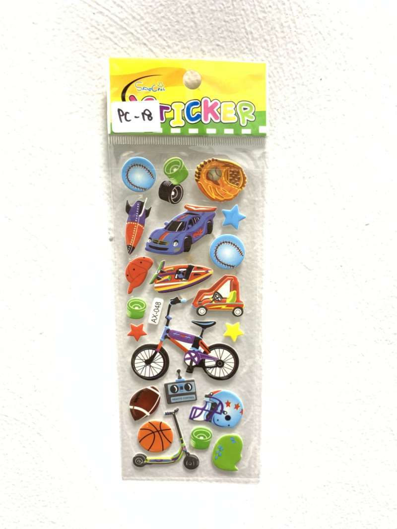 Jual STICKER TIMBUL 3D MOTIF KARAKTER STIKER LUCU STIKER ABJAD HURUF ...