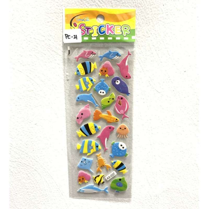 Jual Sticker Timbul 3d Motif Karakter Stiker Lucu Stiker Abjad Huruf ...