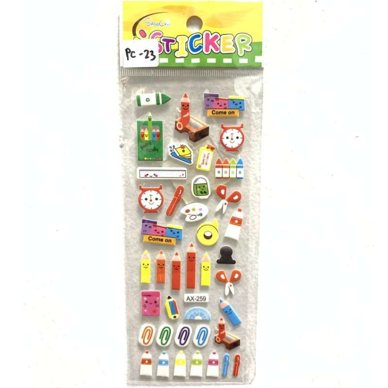 Jual Sticker Timbul 3d Motif Karakter Stiker Lucu Stiker Abjad Huruf ...