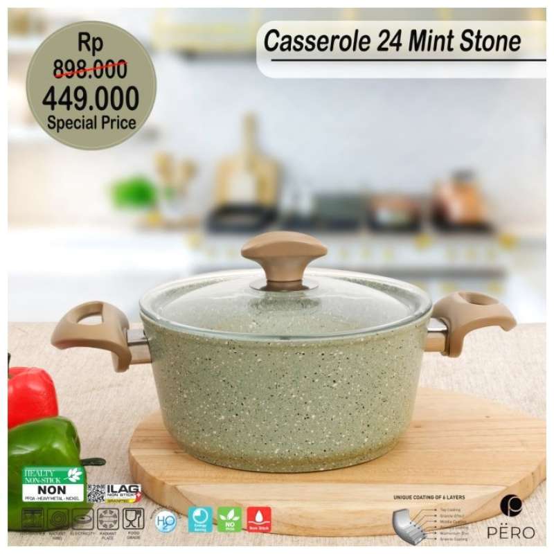 Jual Jual Pero Casserole 24 Cm + Lid - Pink Stone Di Seller Gunung ...