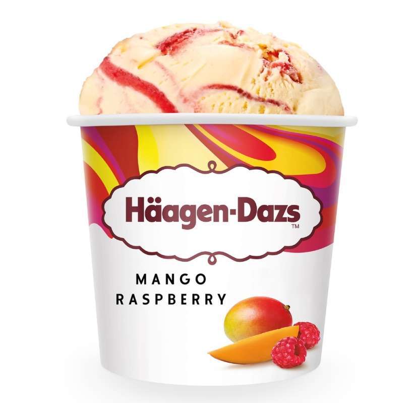 Jual Haagen-dazs Ice Cream Pint 473ml Ukuran Besar - Mango & Raspberry ...