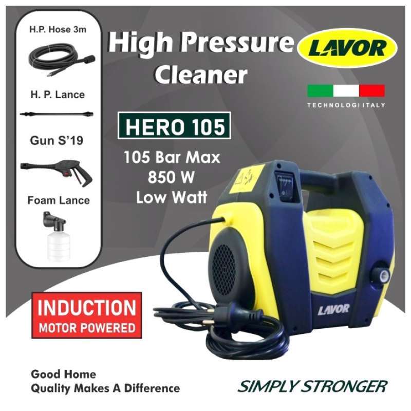 Jual Jual Hero 105 High Pressure Washer 850 W 105 Bar Merk Lavor Italy ...