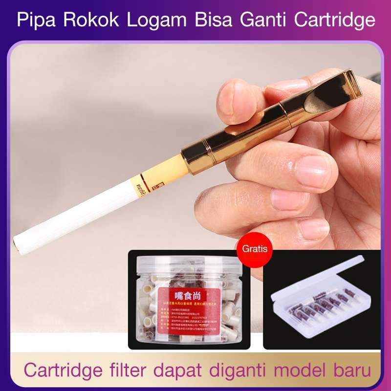 Jual Pipa Rokok Logam Alat Merokok Smoking Set dengan Filter Cartridge ...