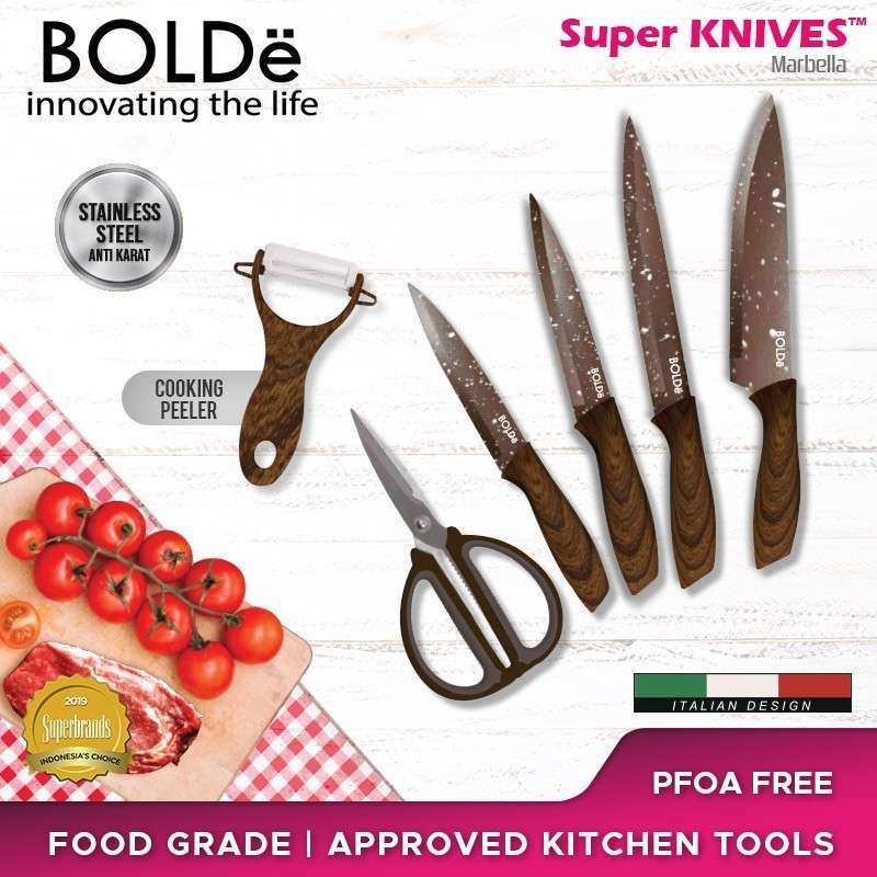 Jual BOLDE SUPER UTENSIL KNIVES SET MARBELLA 6 PSC di Seller Toko Ter ...