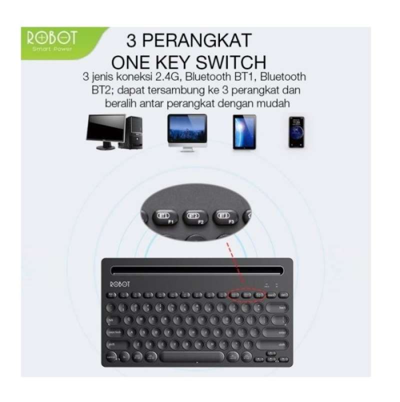 Jual BEST PROMO ROBOT KB10 MULTI-DEVICE BLUETOOTH & 2.4G WIRELESS ...