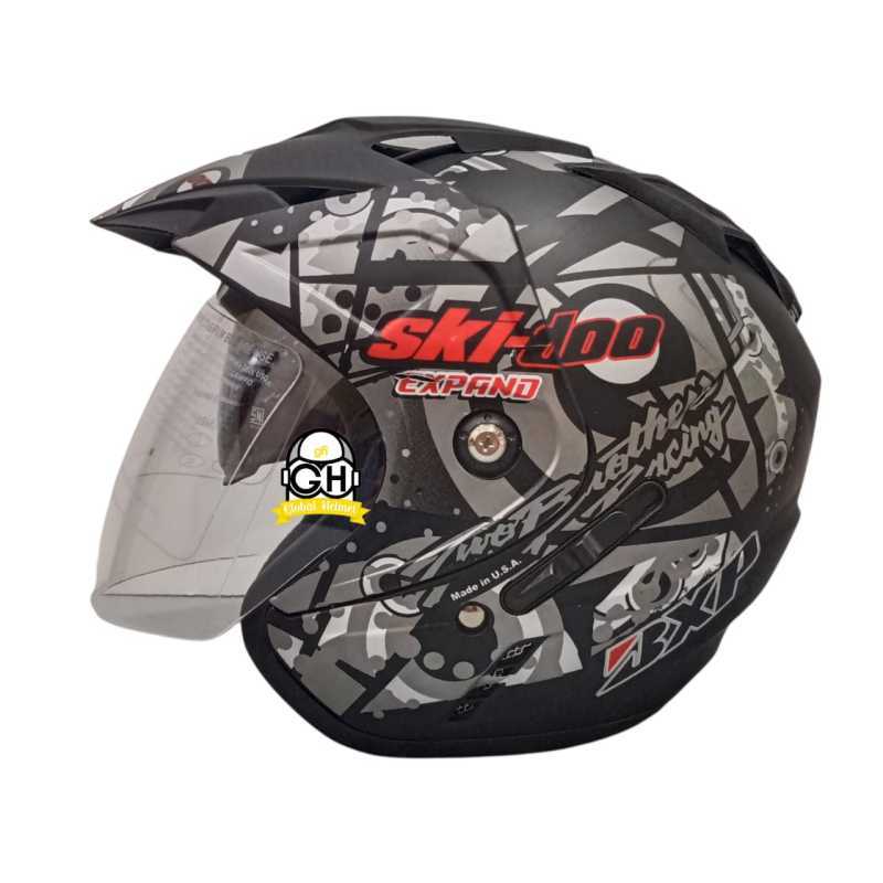 Promo Helm Motor SNI BXP Original 2 kaca (Double visor) Skido Hitam ...