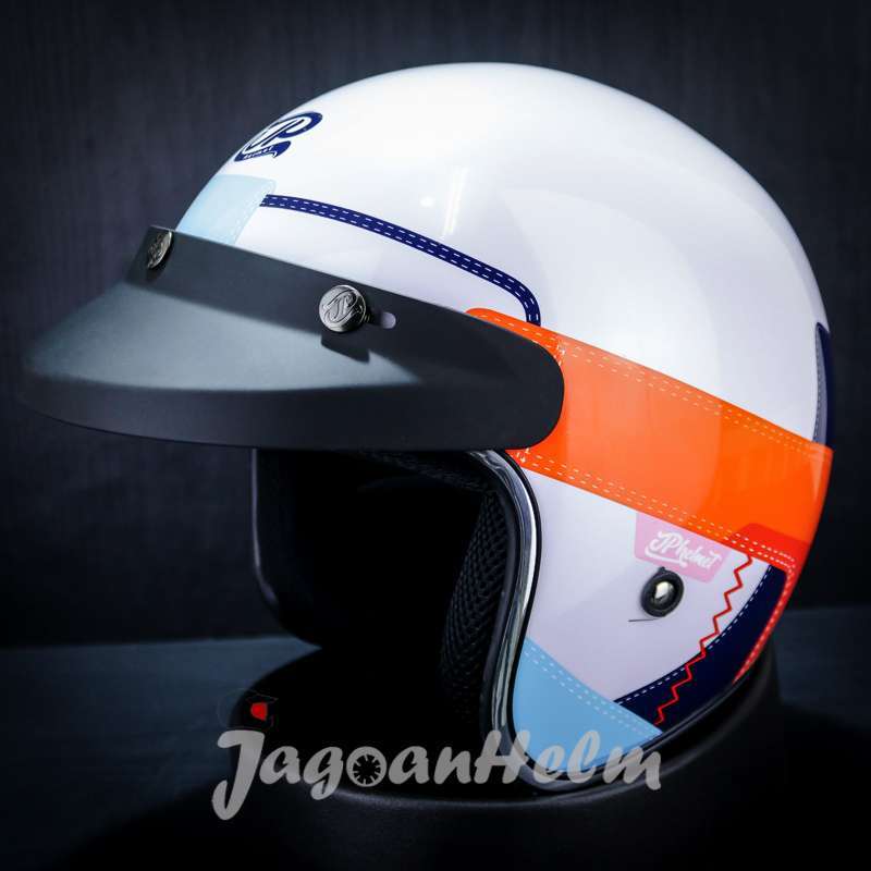 Jual JPX HELM JP RETRO NEW BIGIE AIRBORNE COUPLE 3 | PEARL WHITE ...