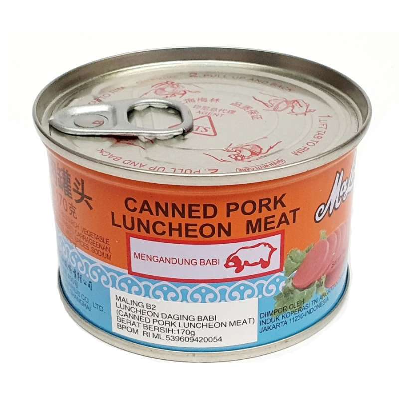 Jual 170 Gr Maling Canned Pork Luncheon Meat / Daging Babi Maling Non ...