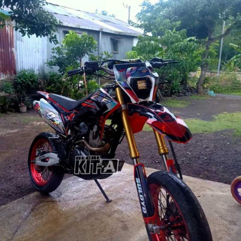 Jual Decal Stiker CRF 150 L Custom Full Body Dekal Sticker Striping CRF 150 L Full Hologram di ...