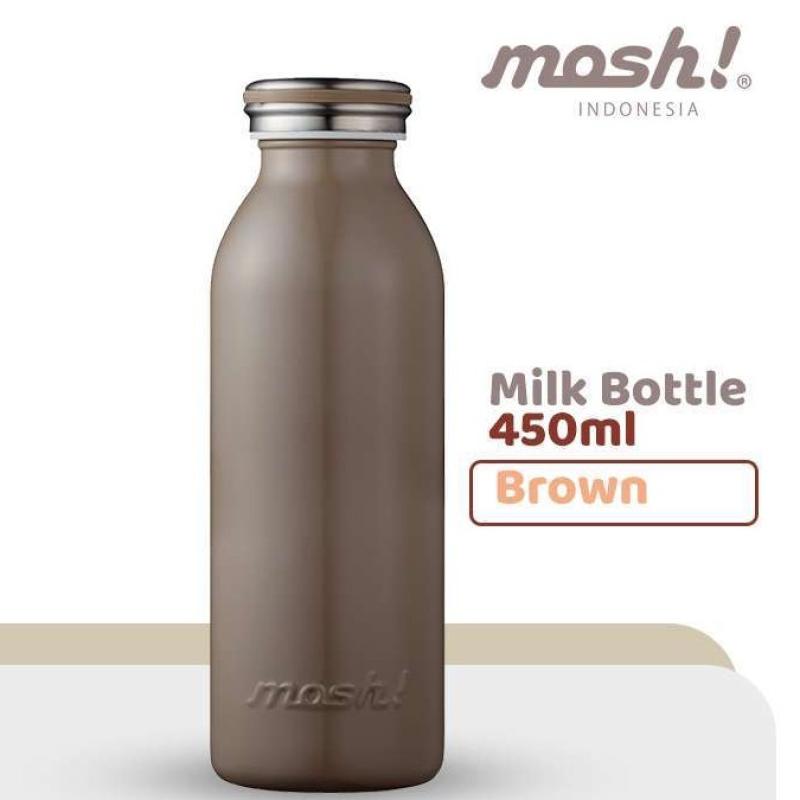 Jual Mosh Milk Bottle Tumbler Botol Minum Termos Stainless 450ml BROWN ...