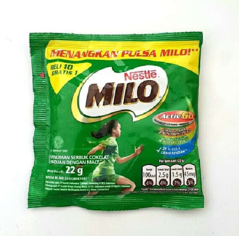Jual Milo Active Go Sachet 22 gr Renceng isi 10 pcs | Nestle Active-Go ...