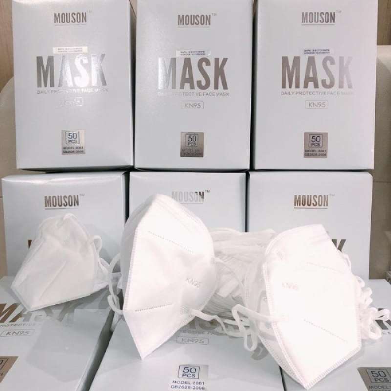 Jual MASKER KN95 MOUSON 5PLY PUTIH 1BOX ISI 50PCS - Putih 25pcs ...