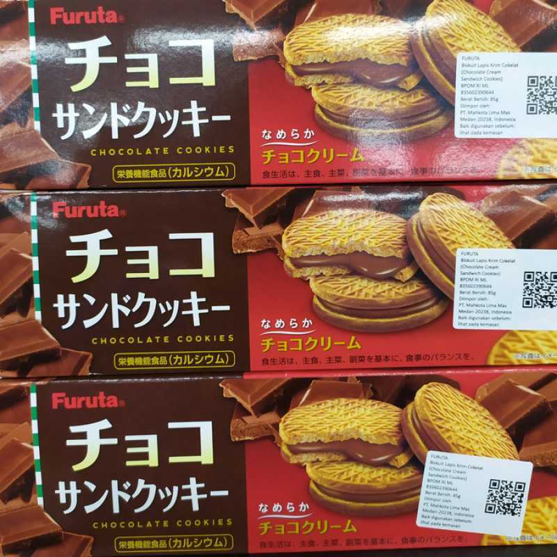 Jual Furuta chocolate cream and sand cookies / snack jepang / biskuit ...