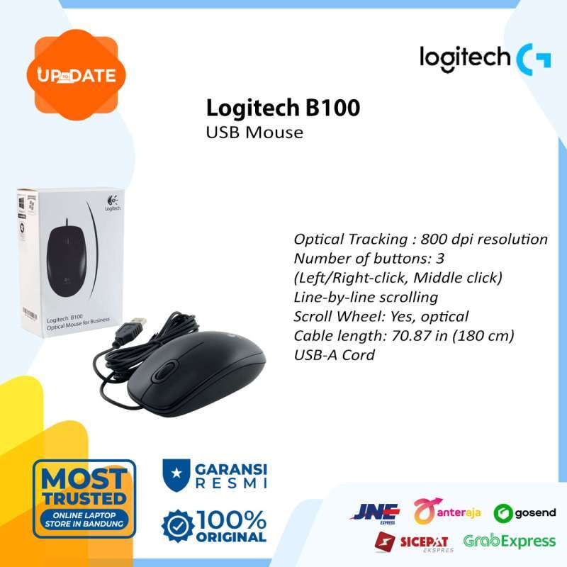 Promo Logitech B100 USB Mouse Diskon 12% di Seller Up To Date Computer ...