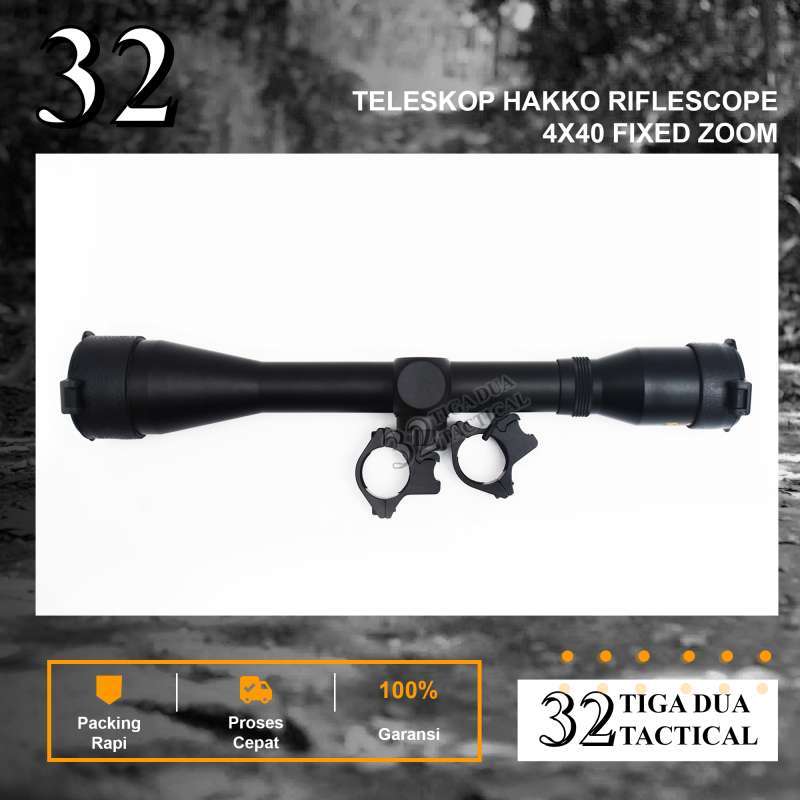 Jual Teleskop Hakko Riflescope 4x40 Fixed Zoom Aksesoris Senapan Angin ...