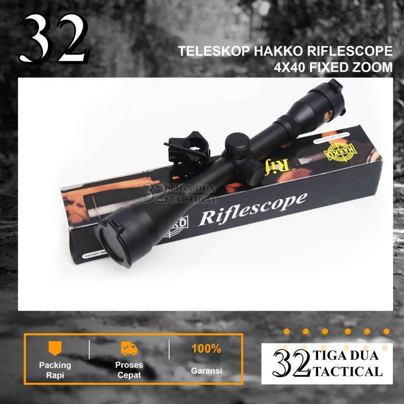 Jual Teleskop Hakko Riflescope 4x40 Fixed Zoom Aksesoris Senapan Angin ...