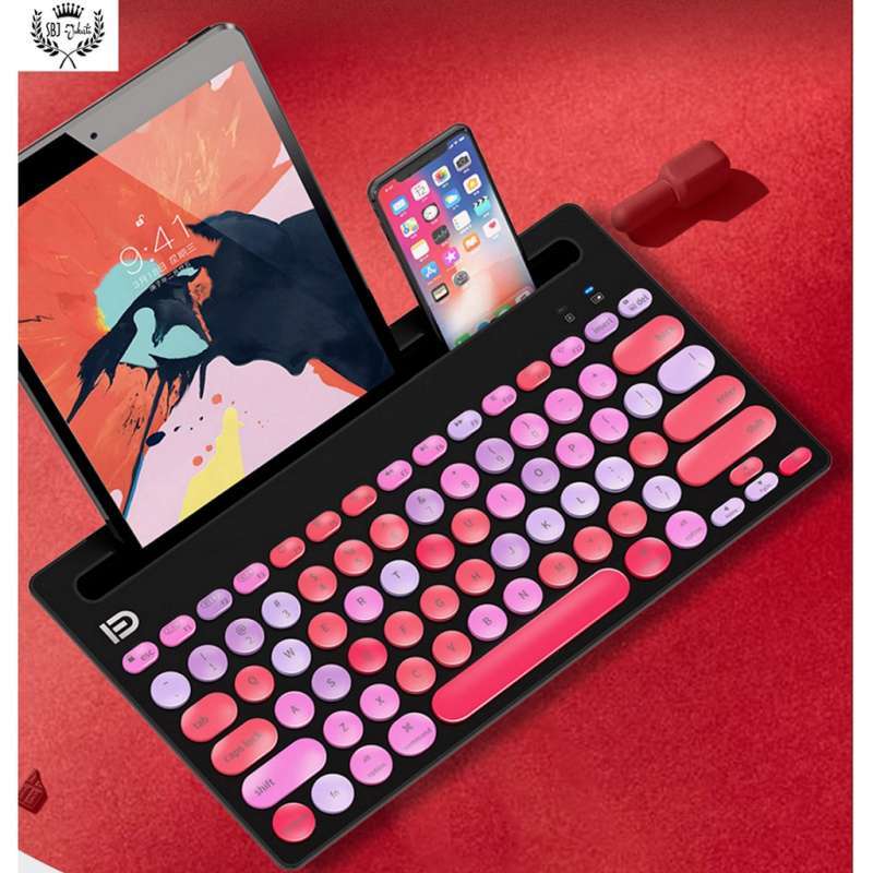 Jual Keyboard BLUETOOTH Premium Wireless Colorful Laptop Komputer PC ...