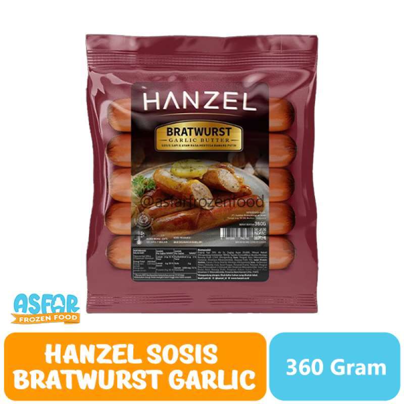Jual Hanzel Sosis Bratwurst Garlic Butter 360 Gram Isi 5 Pcs Di Seller ...