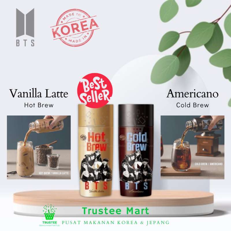 Jual Kopi BTS Cold Brew Americano Coffee 270 ml minuman Paldo Hy Korea ...
