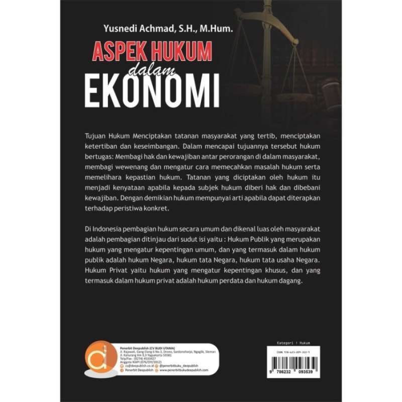 Promo Buku Aspek Hukum Dalam Ekonomi - Yusnedi Achmad Diskon 3% Di Seller Machidolia ...