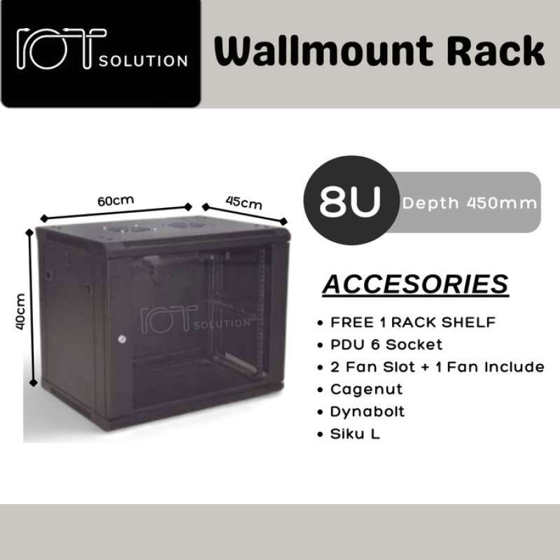 Jual Close Rack 8U / Rack Server 8U Depth 450mm di Seller Dizzi Store ...