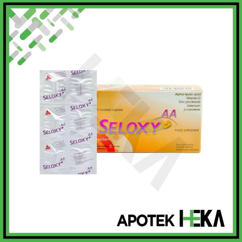 Jual Seloxy AA Kaplet Box isi 5x6 - Mengandung Alpha Lipoic Acid di ...