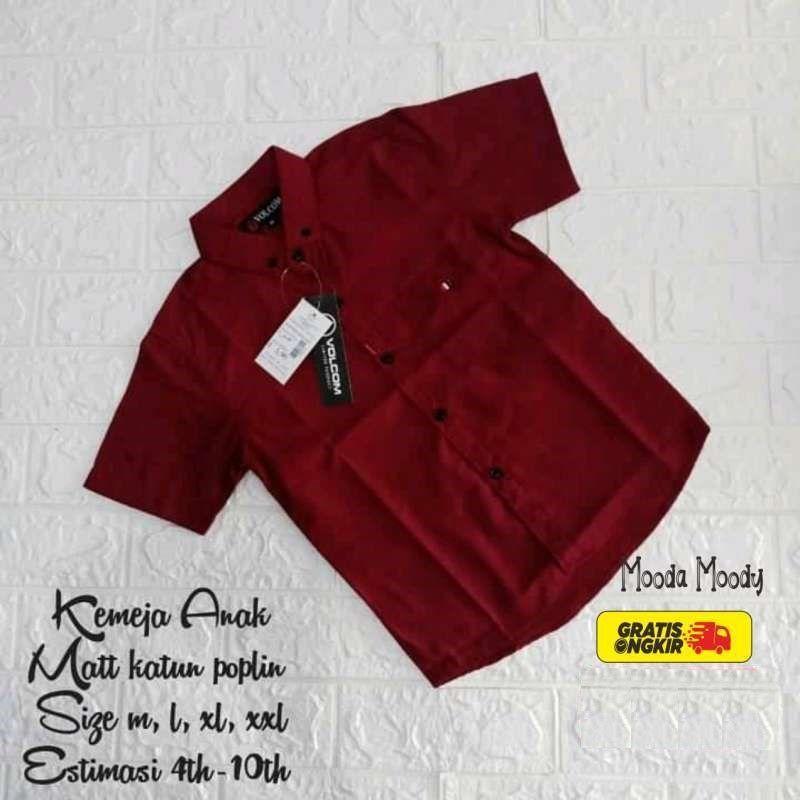 Promo Mooda Moody - Kemeja Anak Lengan Panjang Warna Hijau Botol Diskon ...