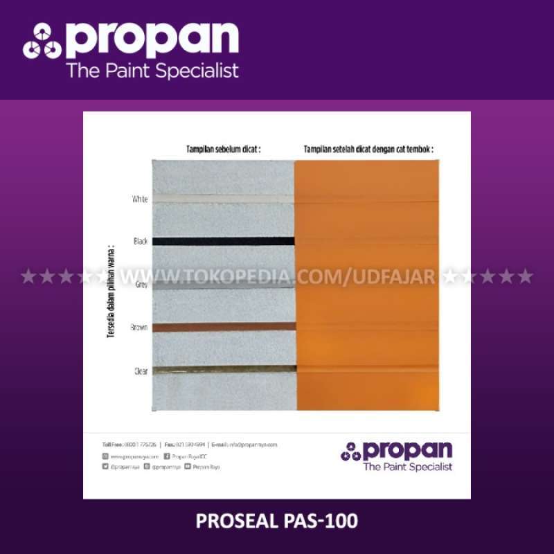 Promo Proseal Sealant PAS-100 CLEAR dari Propan Diskon 20% di Seller JIHAN - Wanajaya, Kab ...