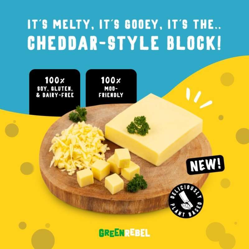 Jual Green Rebel - Cheddar-style Block / Keju Cheddar Vegan Cheese Di ...