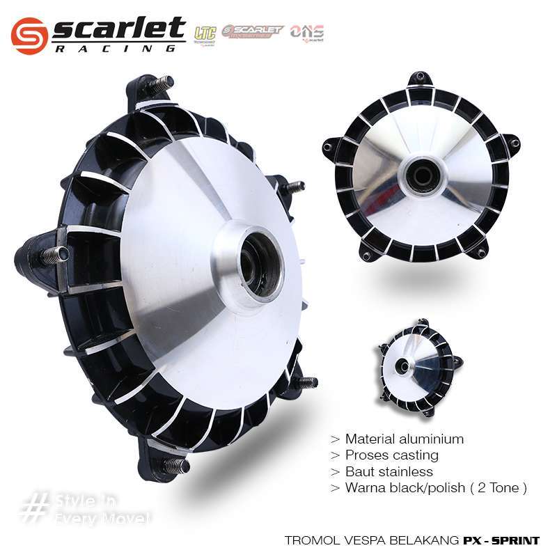 Jual Scarlet Racing - Tromol Trombol Satuan Depan Atau Belakang Vespa ...