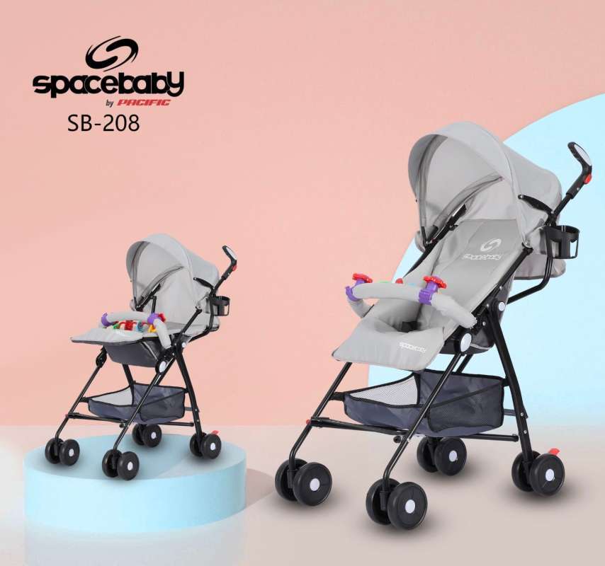 Jual SPACE BABY STROLLER SB 208 BUGGY 3 POSISI 30 KG Kereta Dorong Bayi ...