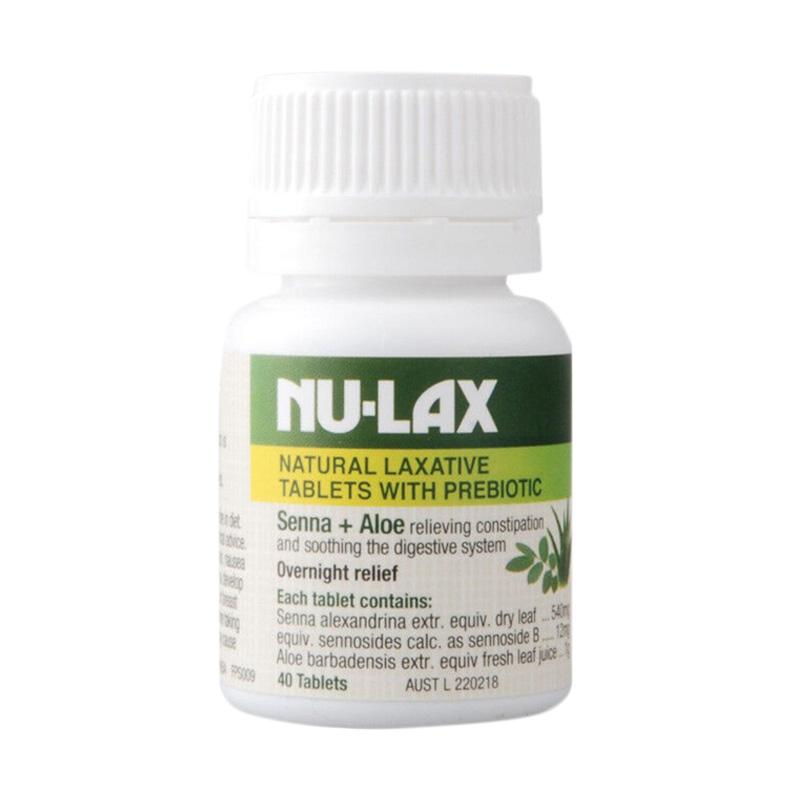 Jual Nu-lax Natural Laxative Tablets With Prebiotic Senna + Aloe [40 ...