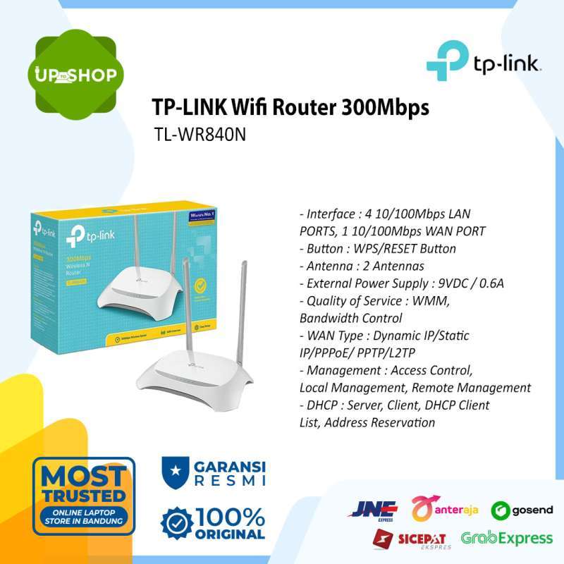 Jual TP-LINK TL-WR840N 300Mbps Wireless Router / Wifi Router - Putih di Seller Up To Shop - Up ...