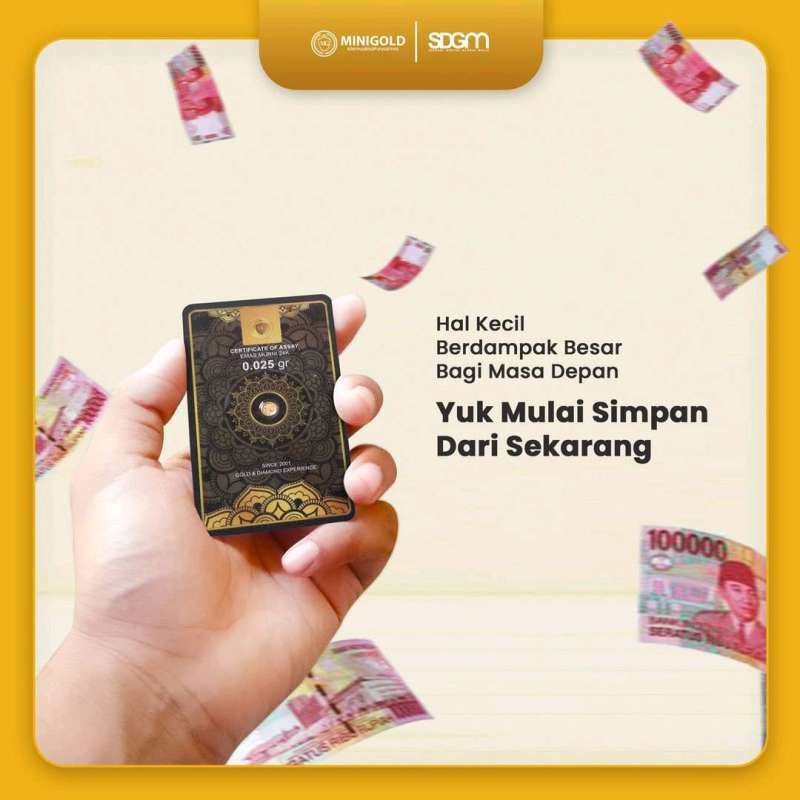 Jual Logam Mulia Mini Gold Edition 0.025 Gram Fine Gold 99.99 % ...