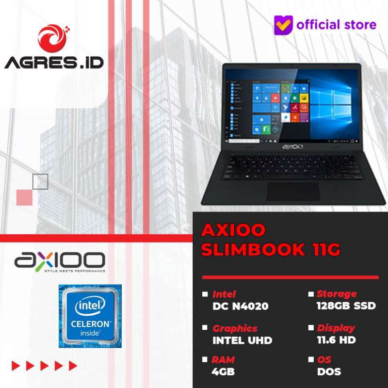 Jual AXIOO SLIMBOOK 11G - N4020 4GB 128SSD DOS 11.6 GREY di Seller ...