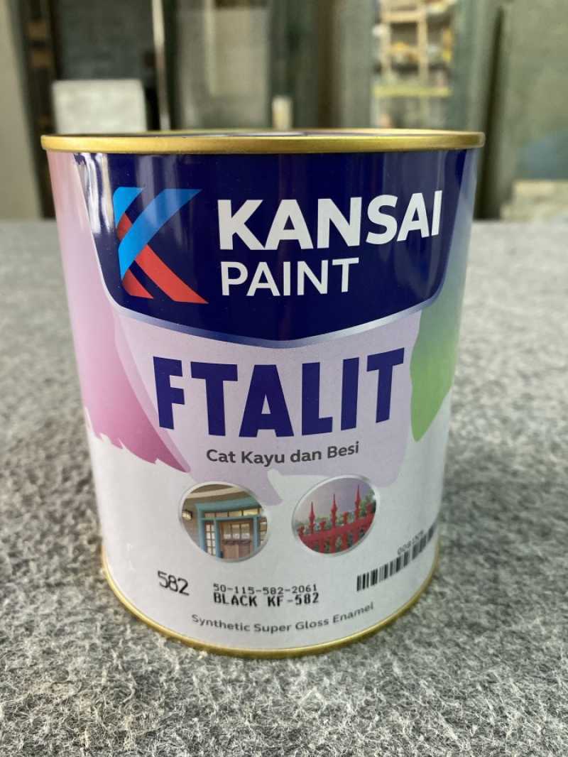 Promo Ftalit Hitam 582/ Cat Minyak Ftalit 1 Kg / Besi And Kayu/ Kilap ...