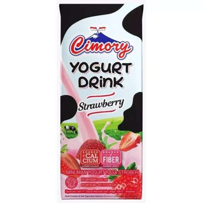 Promo CIMORY YOGURT DRINK STRAWBERRY KOTAK 200 ml Diskon 40% di Seller ...