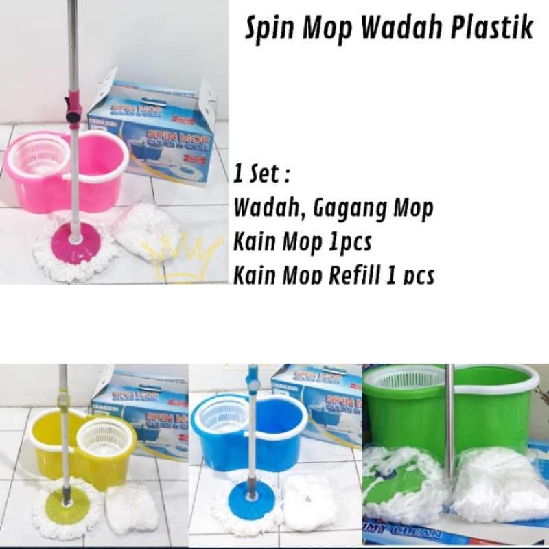 Jual Spin mop/ Alat pelan putar set dengan tempatnya di Seller ...
