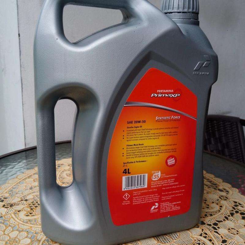 Jual Oli Pertamina Prima Xp Sae20W 50 Galon 4 Liter di Seller Oto ...