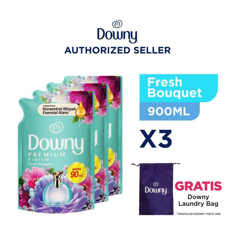 Jual Downy Pewangi dan Pelembut Pakaian Konsentrat Fresh Bouquet 900 ml - Paket Isi 3 Free ...