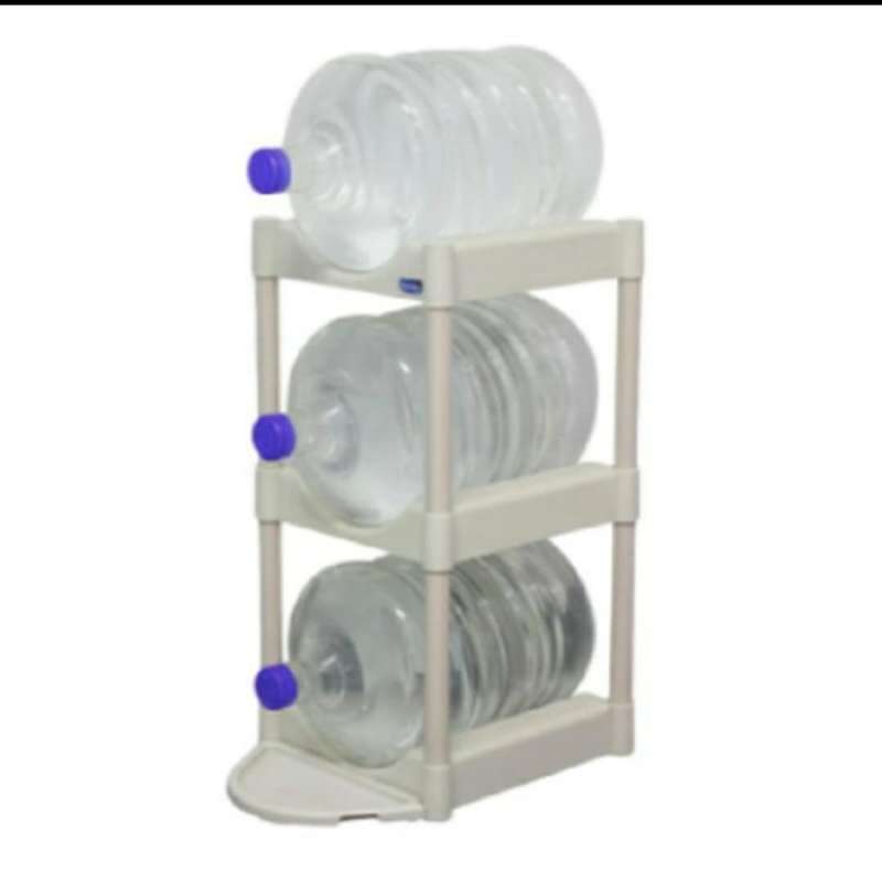 Promo RAK GALON GAL 300 SUSUN 3 PLASTIK / TEMPAT AQUA GALON Diskon 32% ...