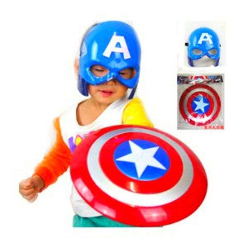 Jual Tameng Dan Topeng Nyala Captain America Mask And Shield Avengers ...