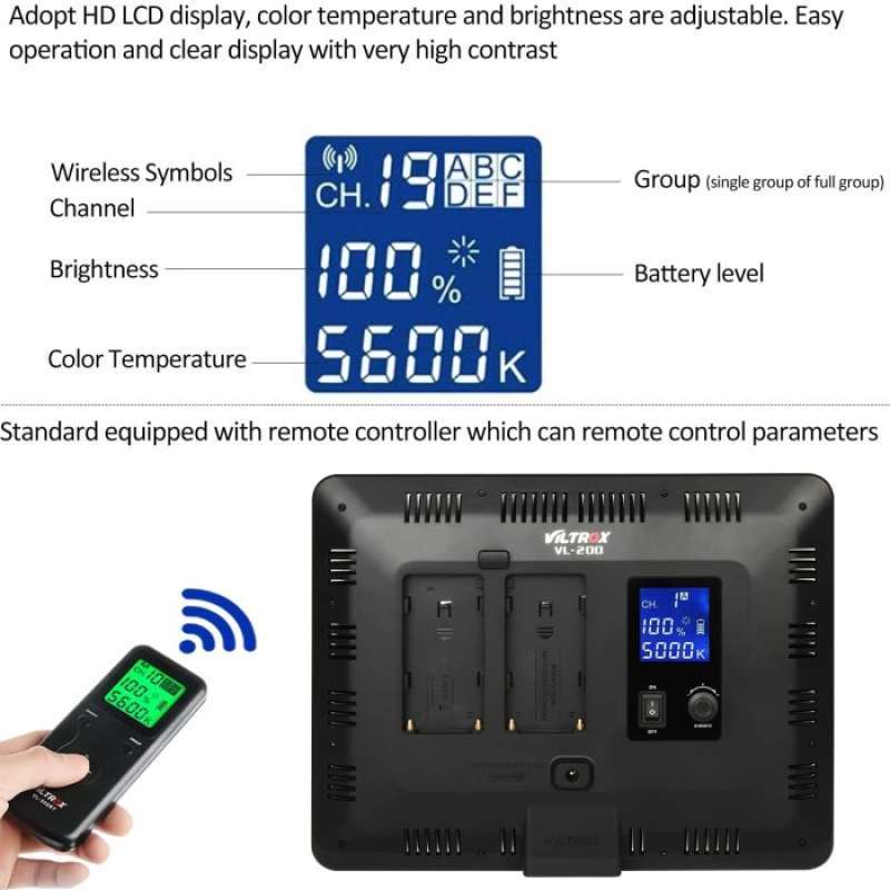 Jual Viltrox VL-200 LED Video Light VL200 Lampu Shooting VL 200 Panel di Seller sinar jaya abadi ...