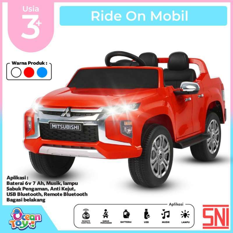 Promo Mobil Aki Mitsubishi Triton Mainan Anak Lengkap Dengan Charger ...