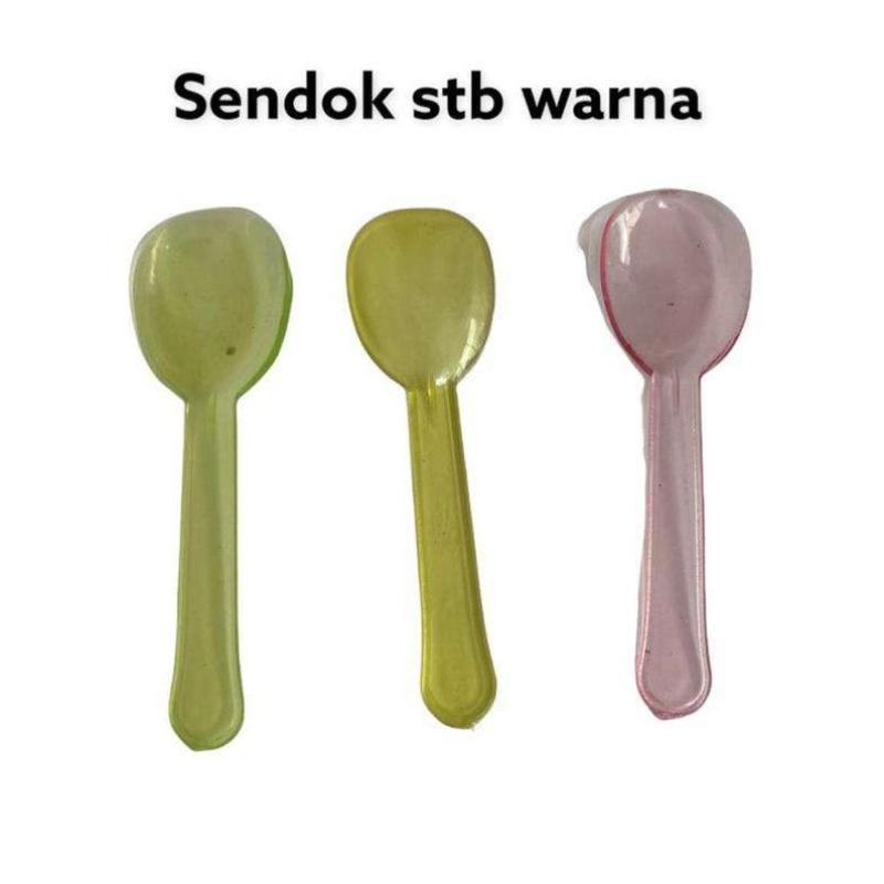 Jual SENDOK PUDING/SENDOK SEKOP ES/SENDOK KECIL PLASTIK STB WARNA 100 ...
